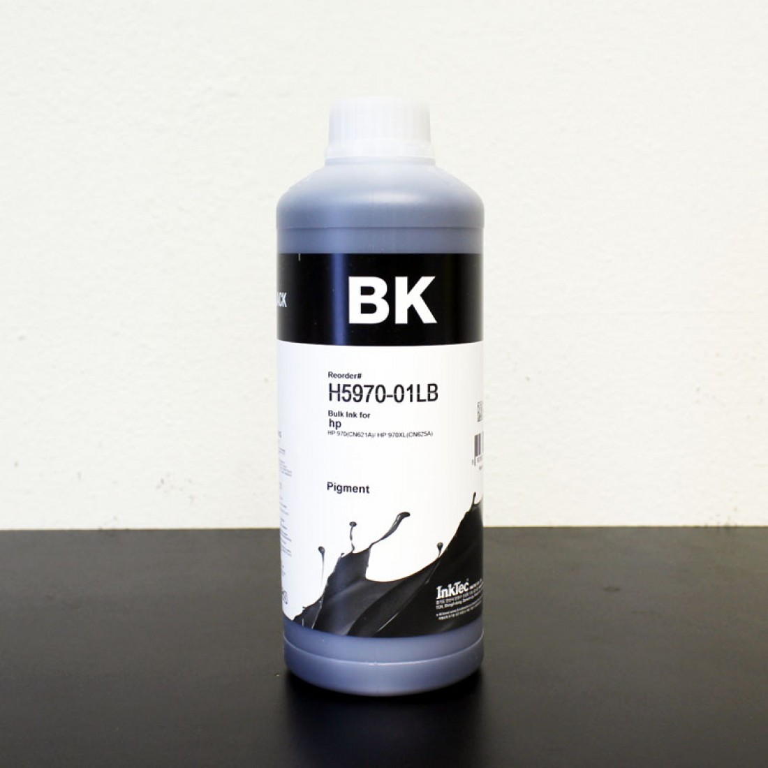 Refill 1000ml Ink for HP 970 Black Cartridges and CISS - Pigment ink